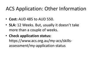 Australian permanent resident visa: Skill Assessment- ACS process ...