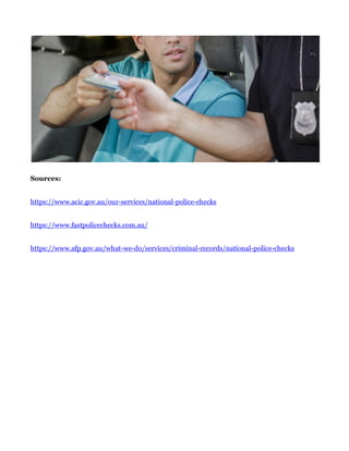 Australian Police Checks: Procedures and Processing | PDF