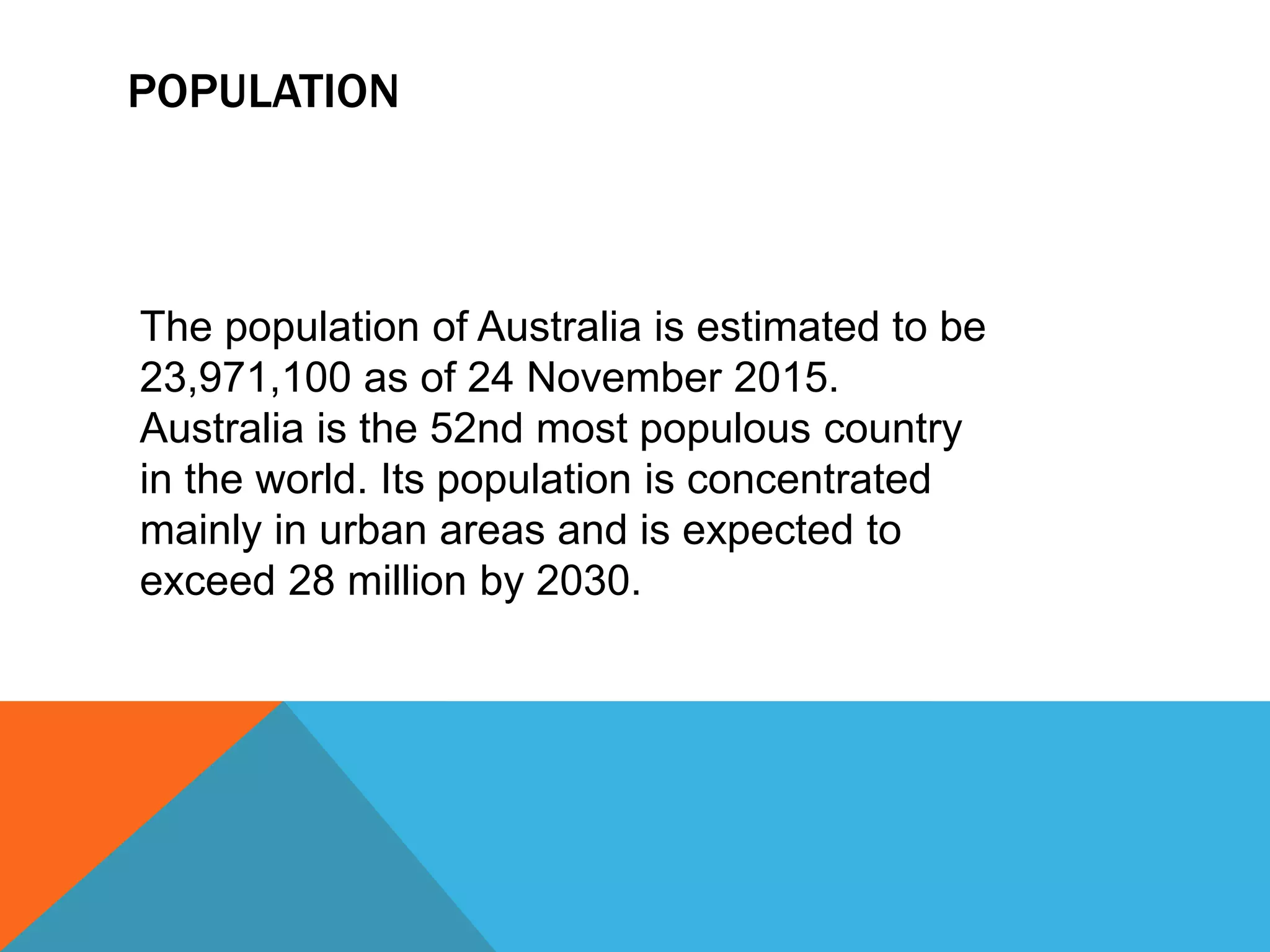 Australian popultion | PPTX
