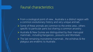 Australian region,one of the zoogeographical realms | PPTX