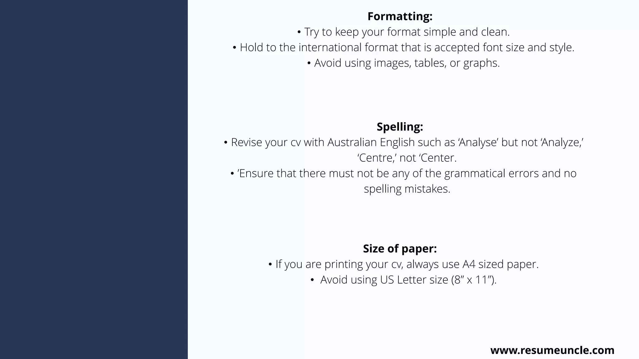 A Complete Guide On Australian Resume Template | PPTX