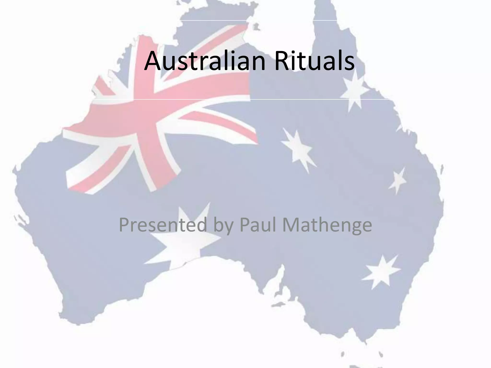 Australian rituals | PPTX