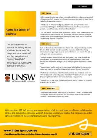 Australian School of Business (case study) | PDF
