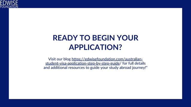 Australian Student Visa Application Process – Step by Step Guide. | PDF ...
