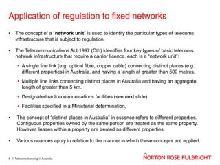 Australian telecoms licensing - An overview | PPTX