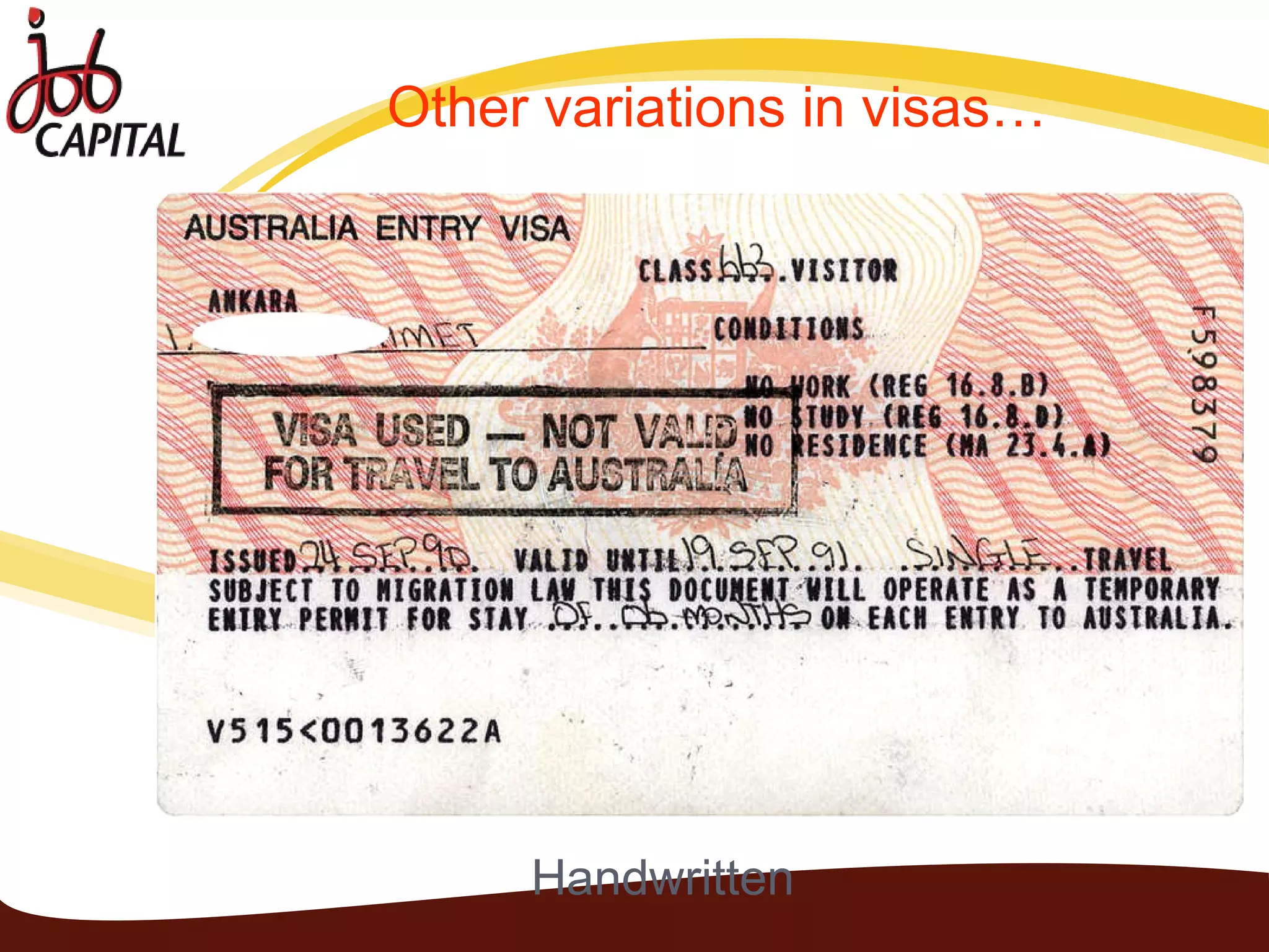Australian visa & passport | PPT
