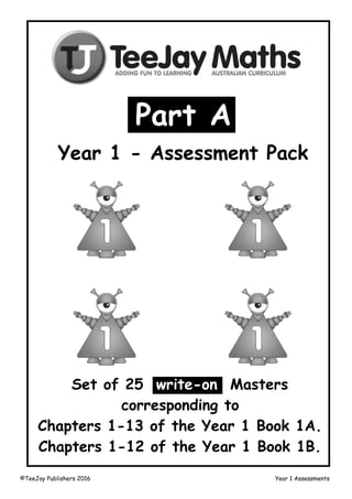 Australian Year 1 Assessment Sample | PDF