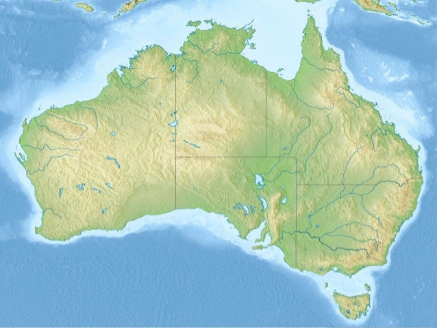 map of australia physical features