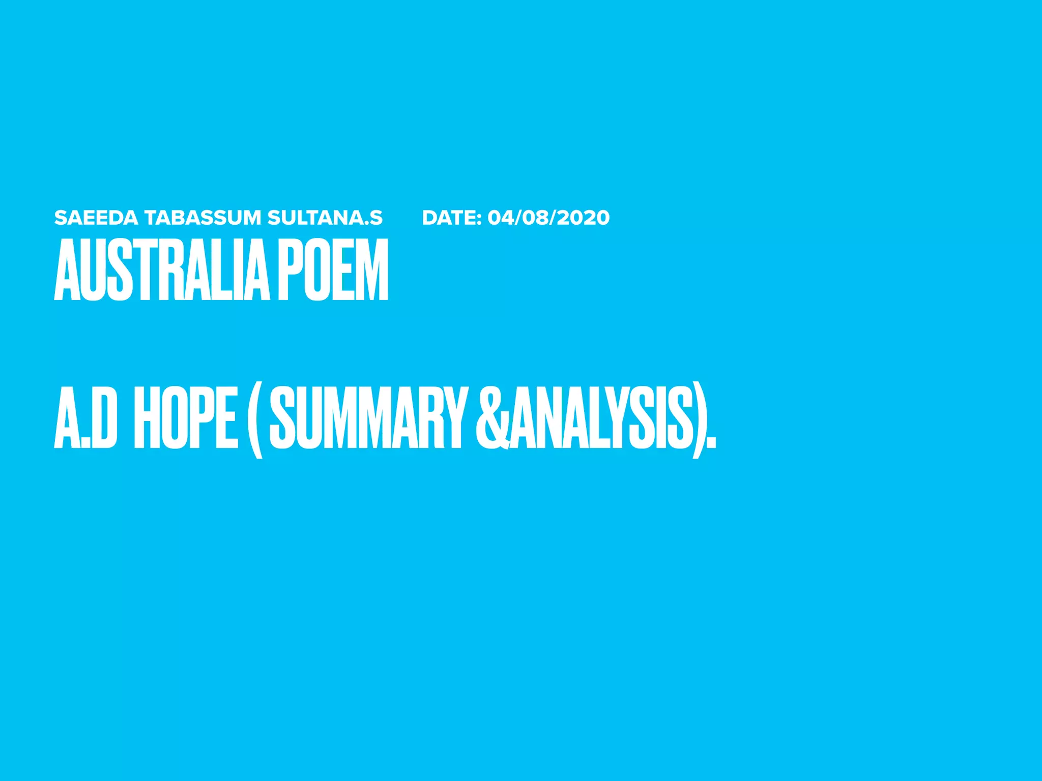 Australia poem | PPT