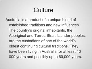 Australia ppt1 | PPTX | Australia and Oceania Travel | Travel Locations