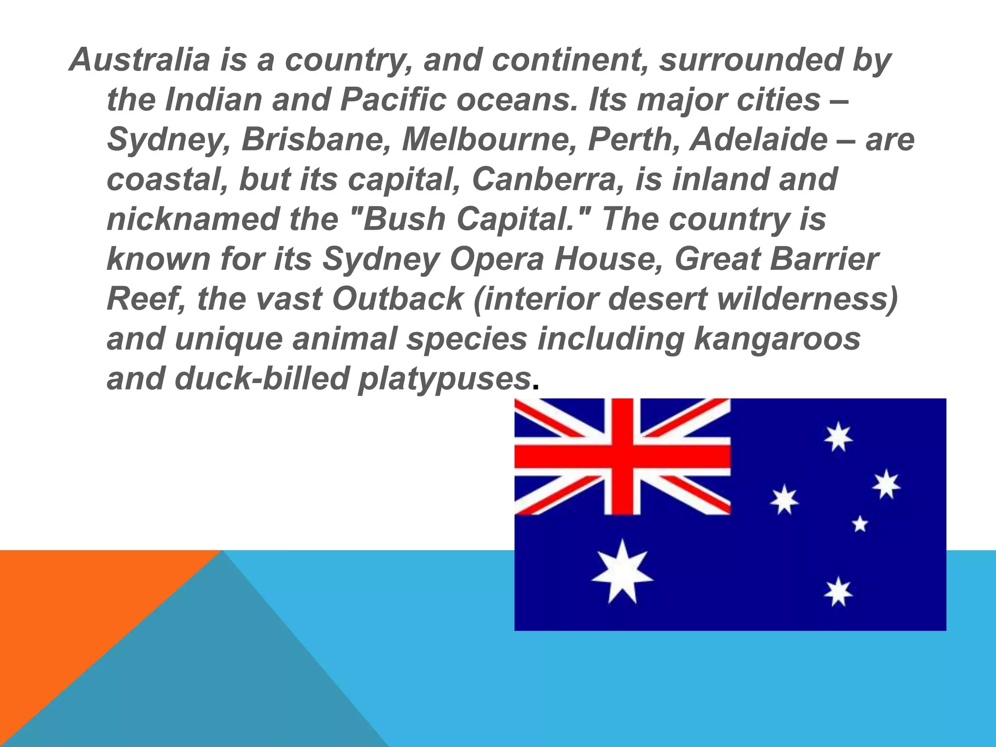 Power point presentation on AUSTRALIA | PPTX