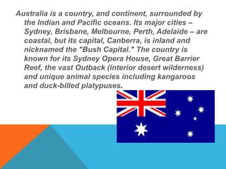 Power point presentation on AUSTRALIA | PPTX