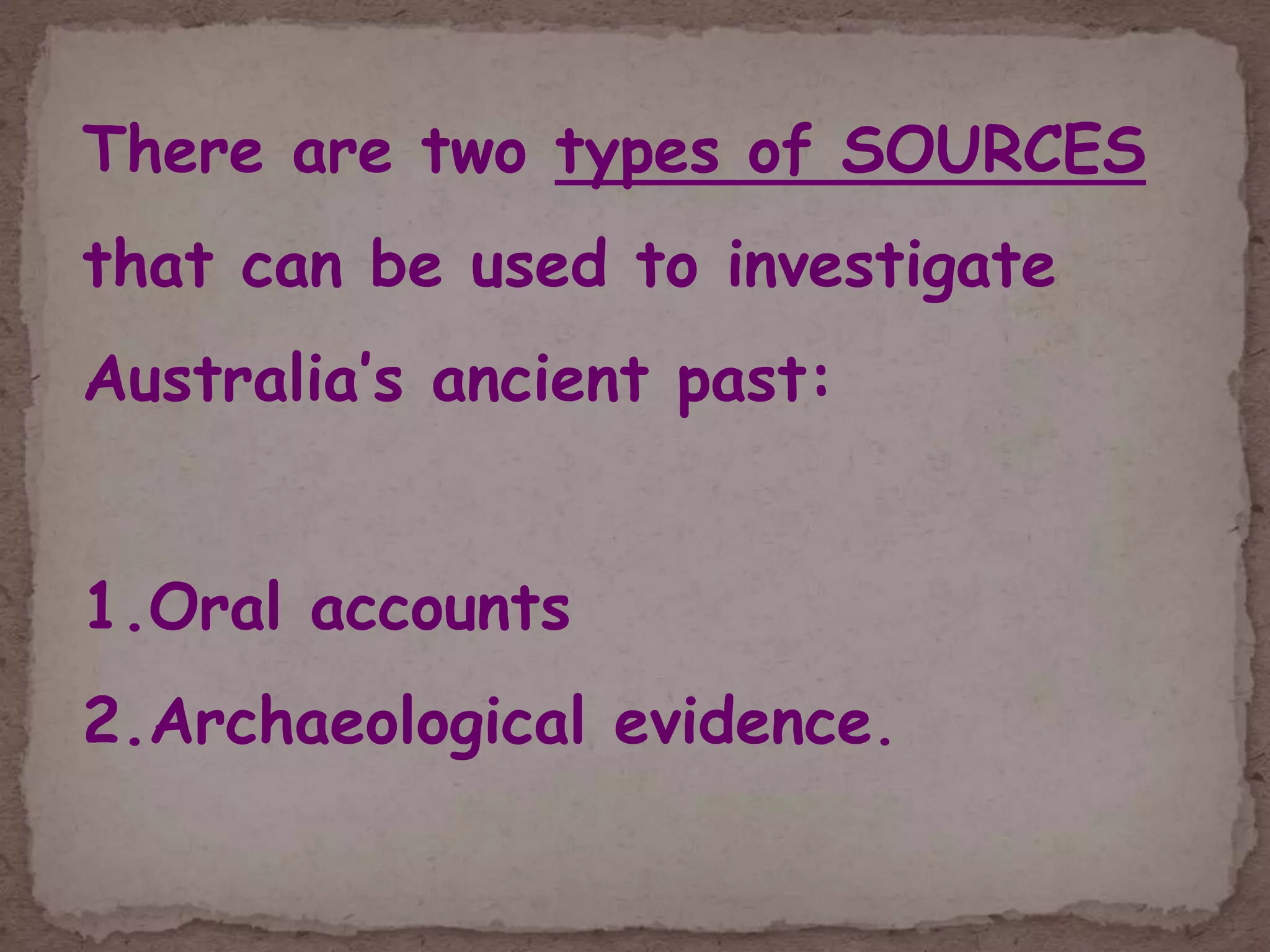 Australia's Ancient Past | PPTX