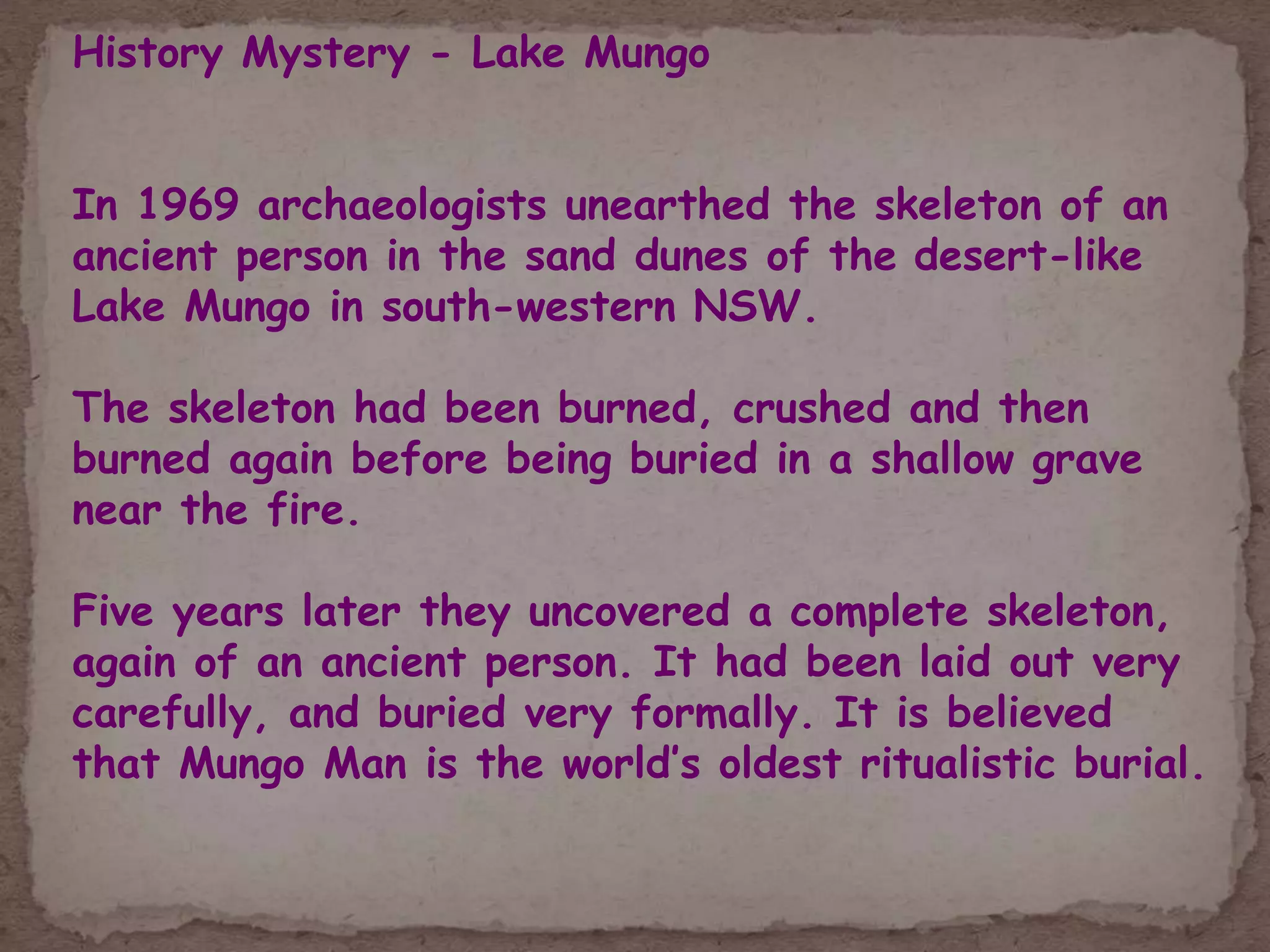 Australia's Ancient Past | PPTX