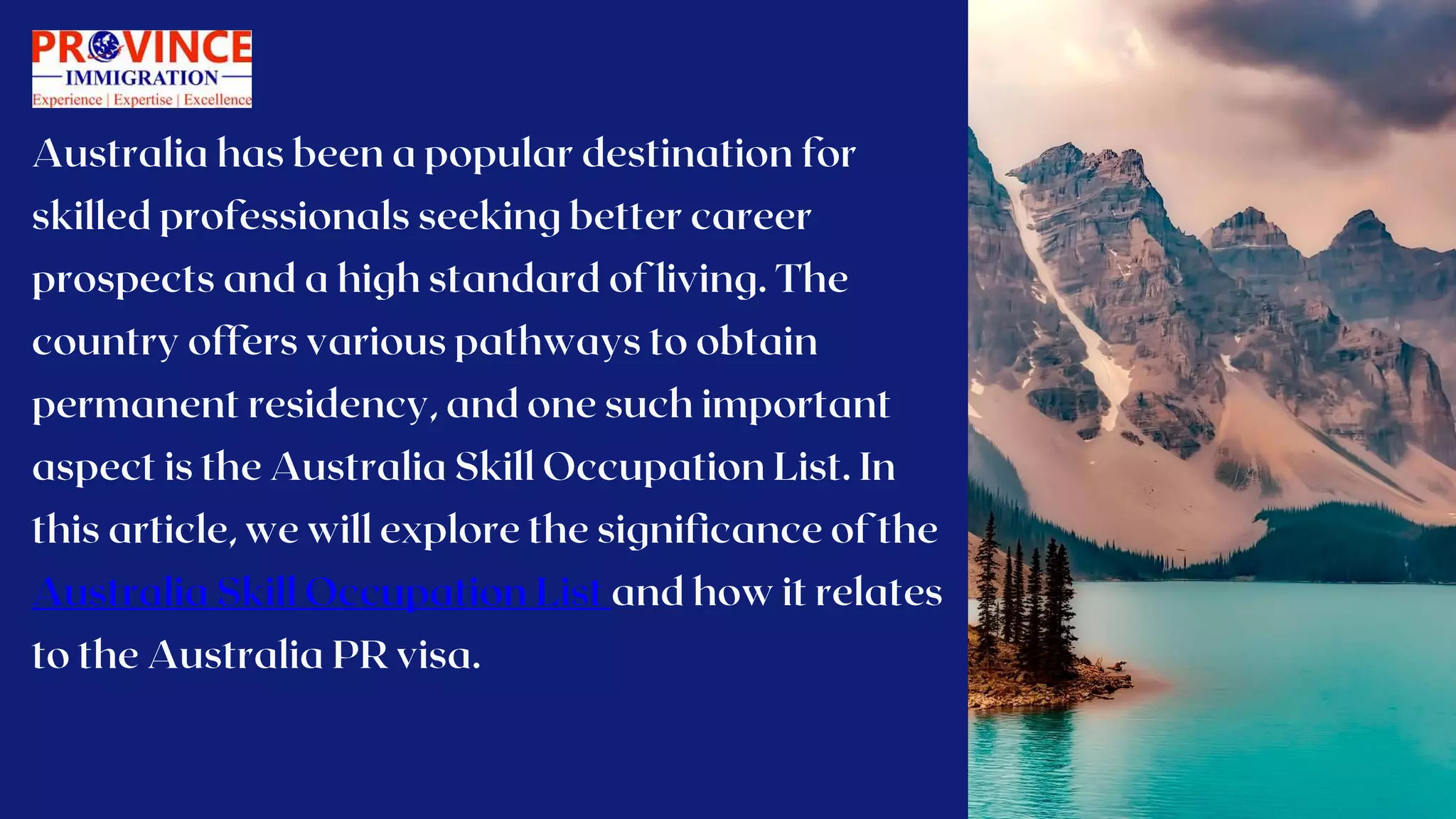 Australia Skill Occupation List A Pathway to Australian Permanent ...