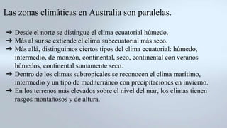 Australia, su clima y zonas protegidas | PPTX