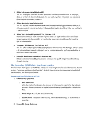 Australia’s Updated Medium and Long-term Strategic Skills List (MLTSSL ...