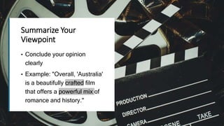 writing about opinions about Australia the movie | PPT