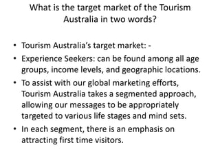Australia Tourism Case Study | PPTX