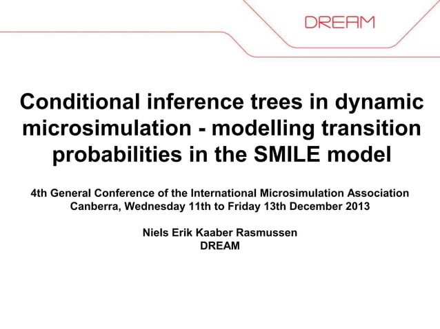 Conditional inference trees (CTREEs) in dynamic microsimulation | PPT