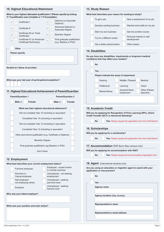 SAE International application form for Australia. | PDF