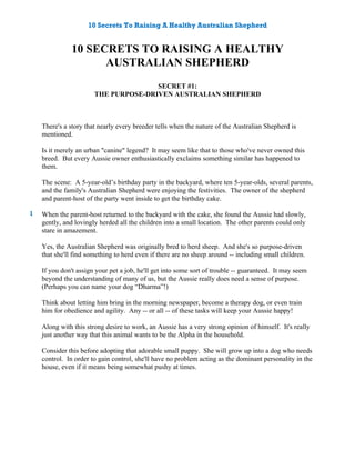 All About Australlian shepherd | DOC