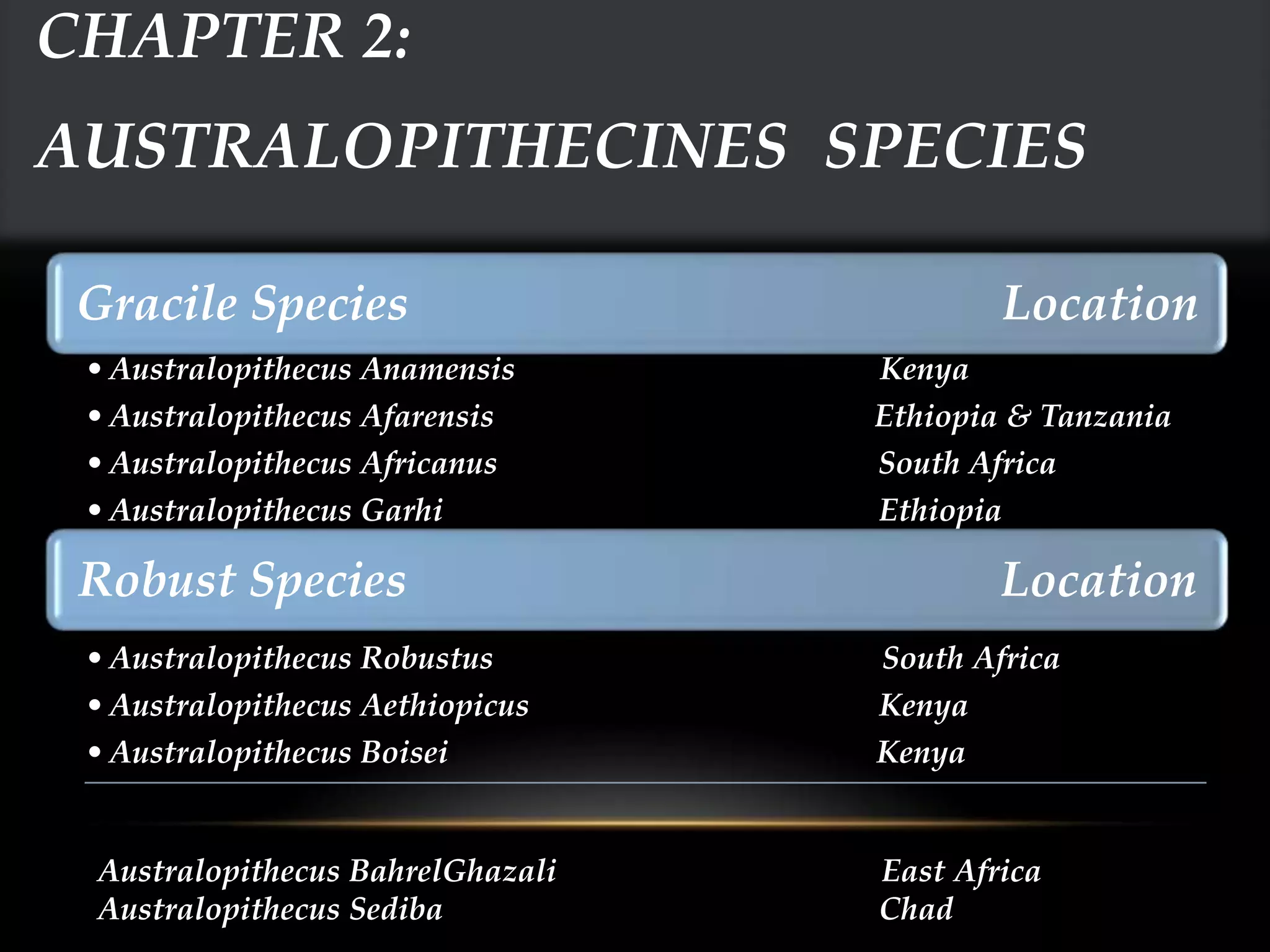 Australopithecines | PPTX