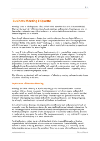 Austrian business culture guide - Learn about Austria | PDF | Europe ...