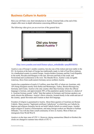 Austrian business culture guide - Learn about Austria | PDF | Europe ...