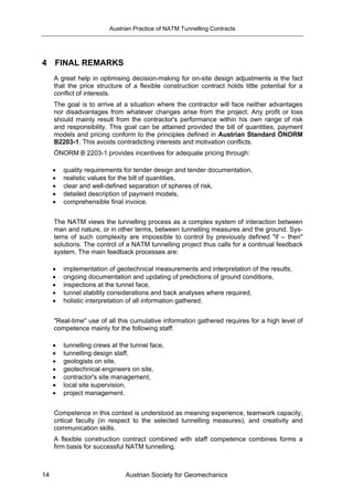 New Austrian Tunnelling Method (NATM) | PDF