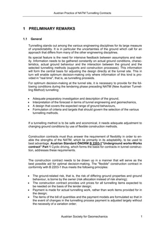 New Austrian Tunnelling Method (NATM) | PDF