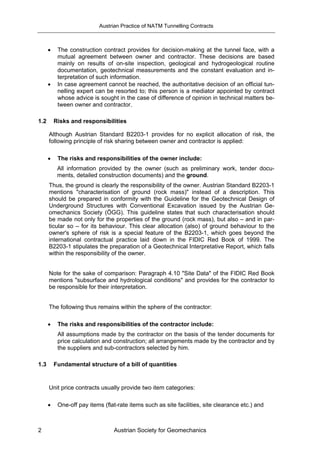 New Austrian Tunnelling Method (NATM) | PDF