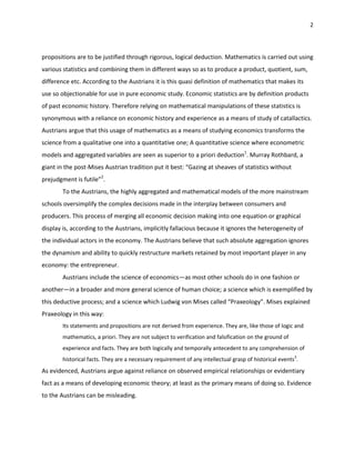 Austrian economics | DOCX