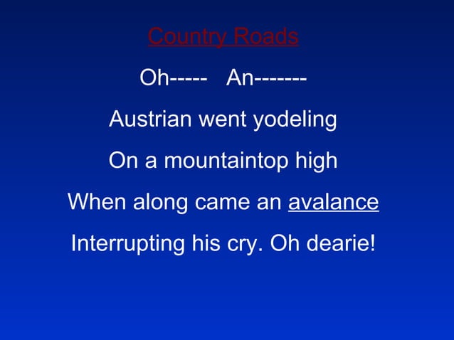 Austrian Went Yodeling | PPT