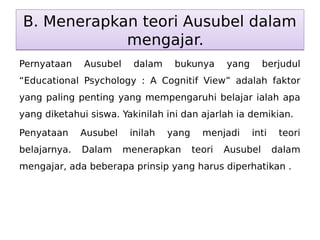 ausubel ppt | PDF