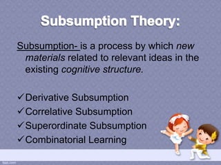 Ausubel’s meaningful verbal learning | PPTX