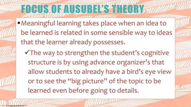 Ausubel’s Meaningful Verbal Learning | PPTX | Educational Assessment ...
