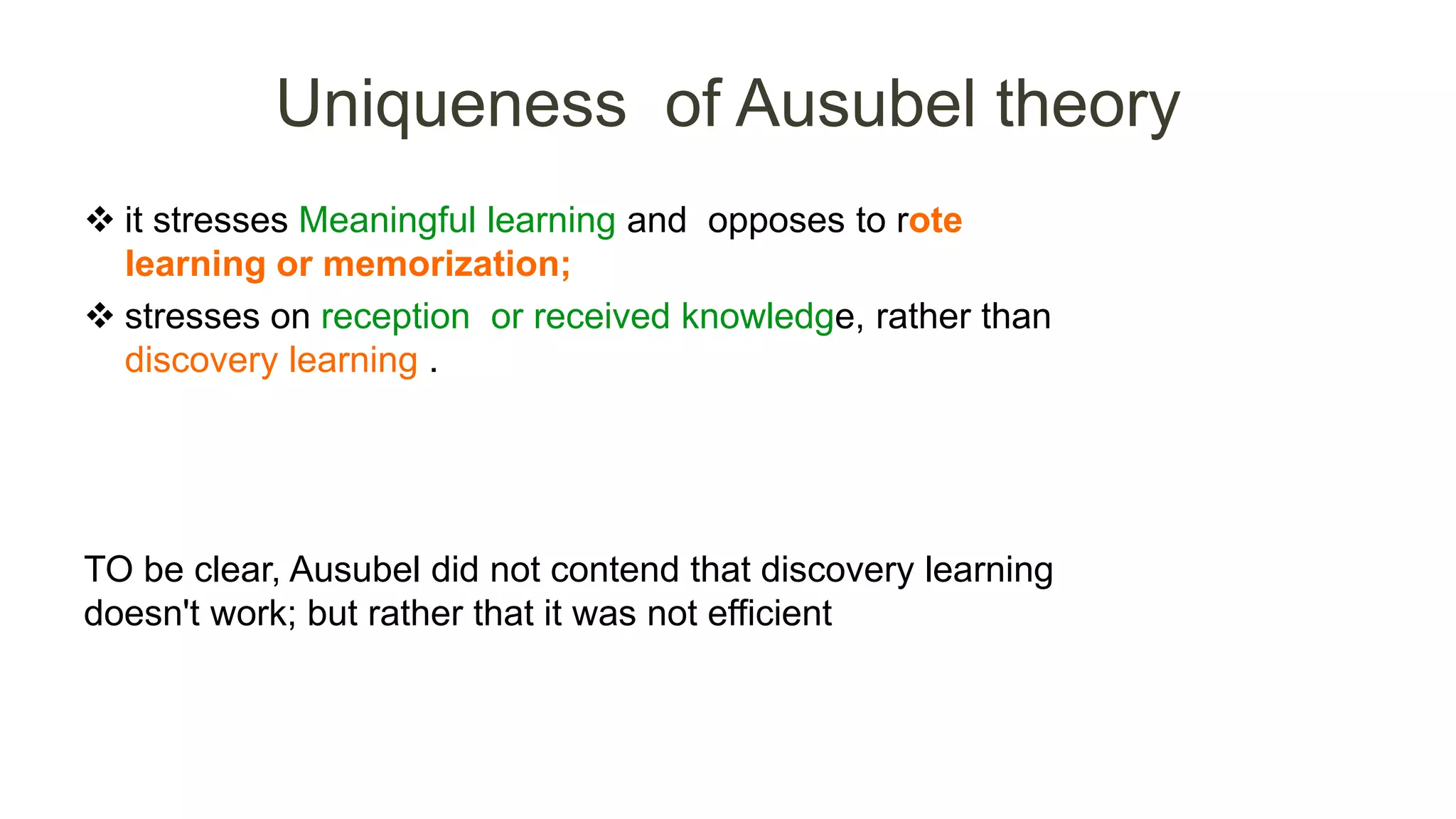 Ausubel's theory | PPTX
