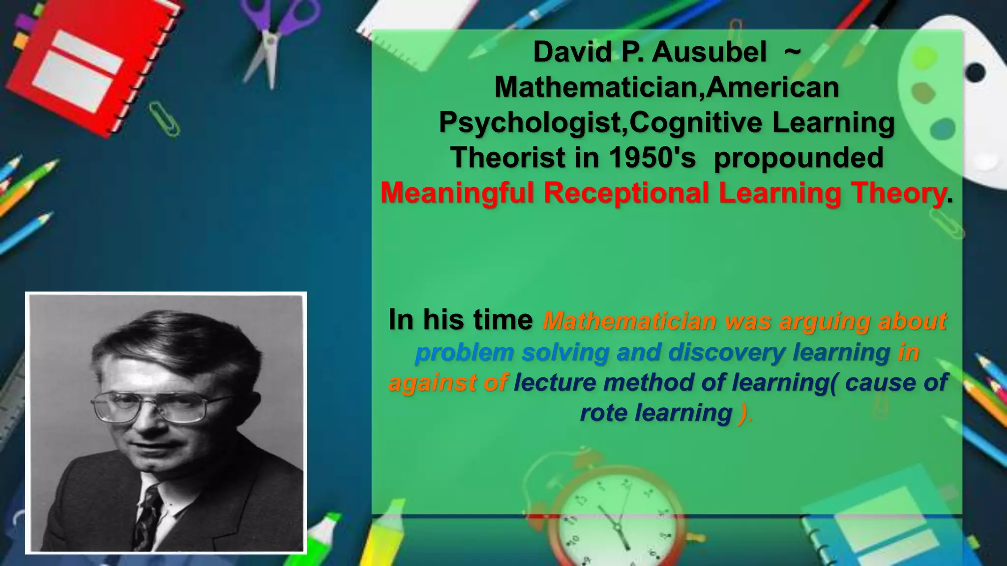 Ausubel's theory | PPTX