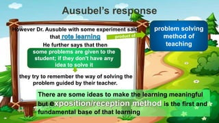 Ausubel's theory | PPTX