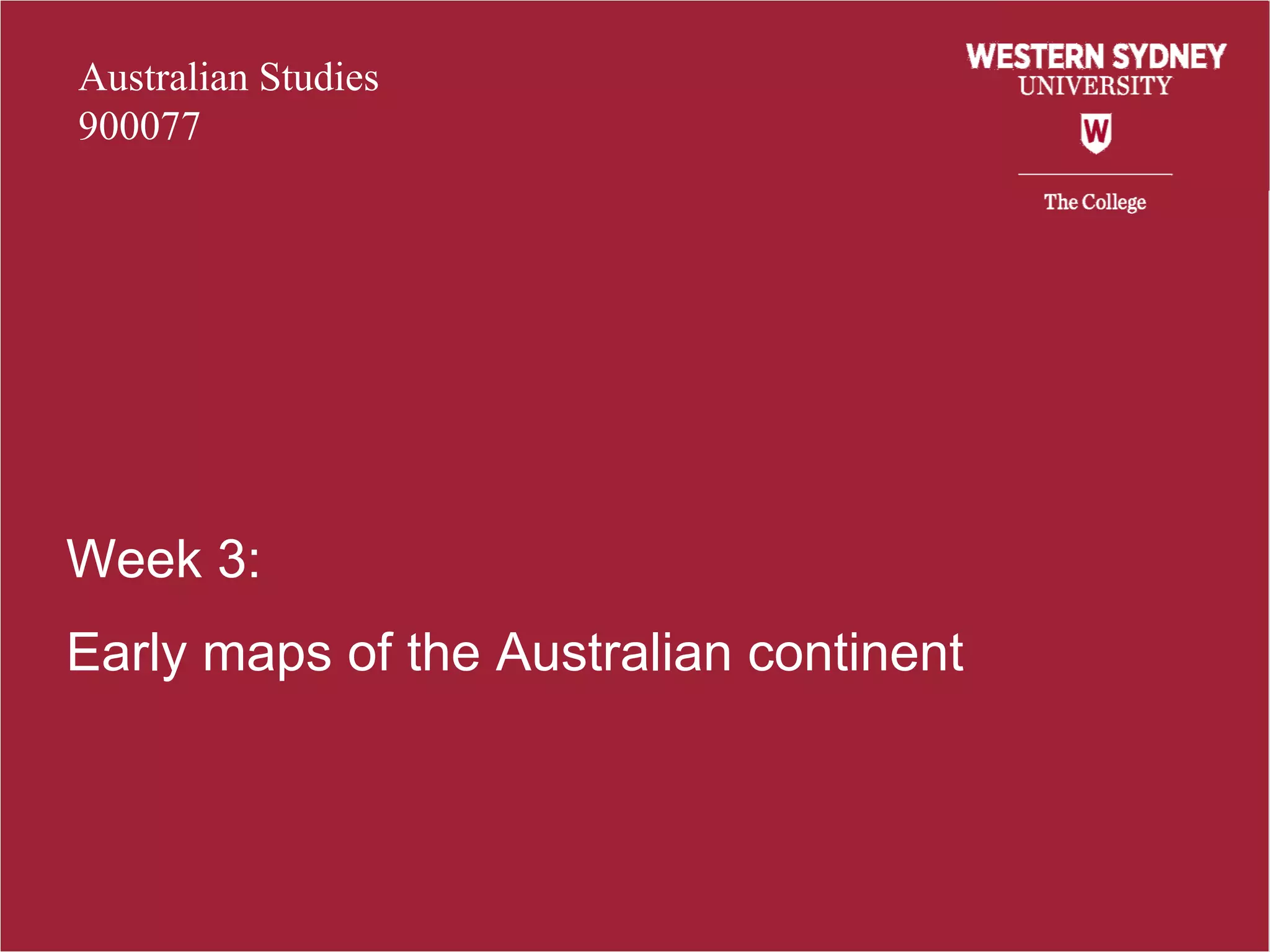 Early maps of the Australian continent | PPT