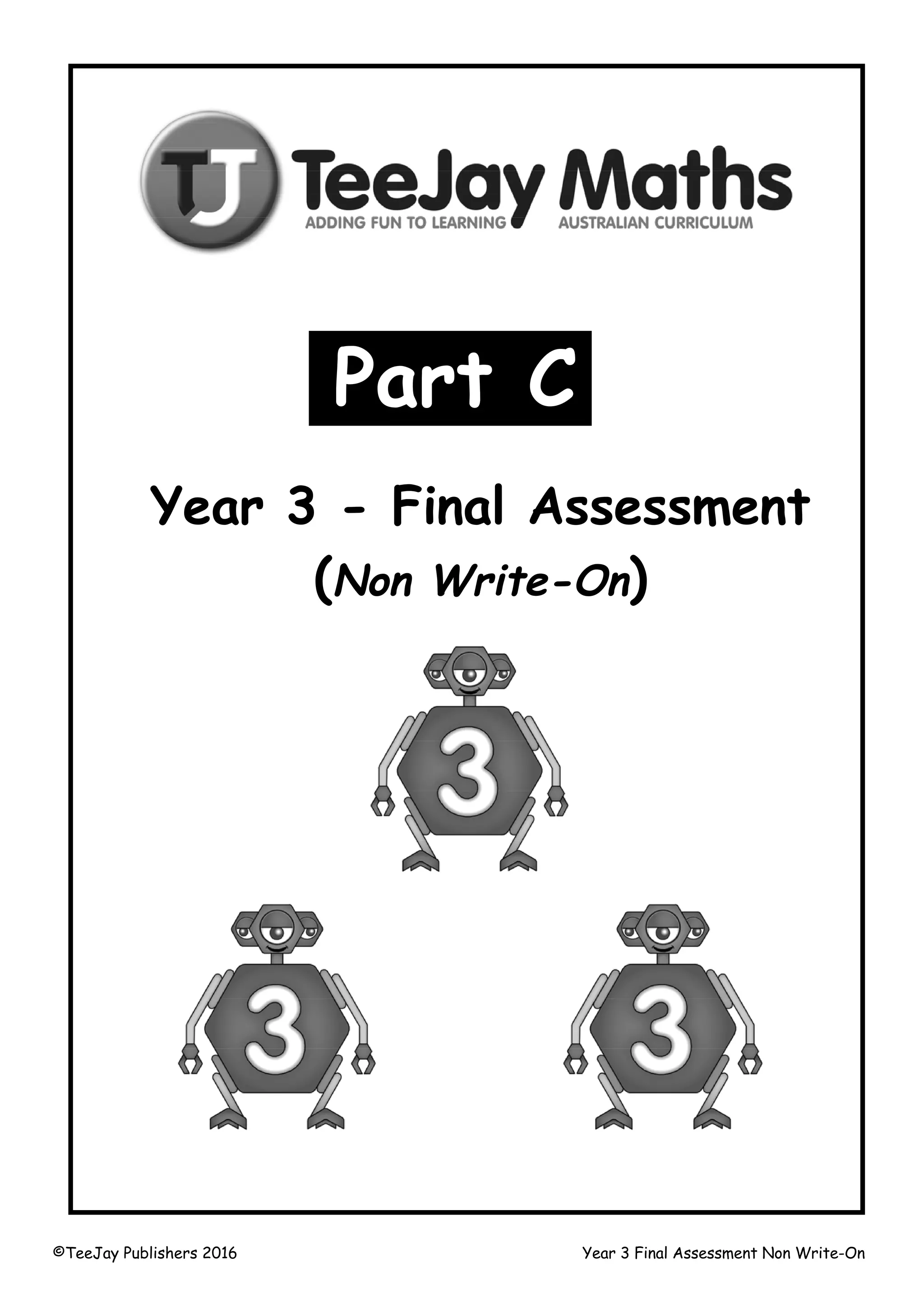 Australian Year 3 Assessment Sample | PDF