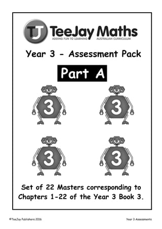 Australian Year 3 Assessment Sample | PDF
