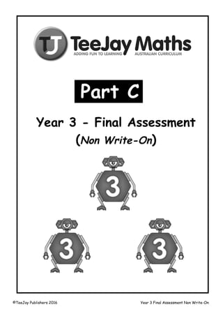 Australian Year 3 Assessment Sample | PDF