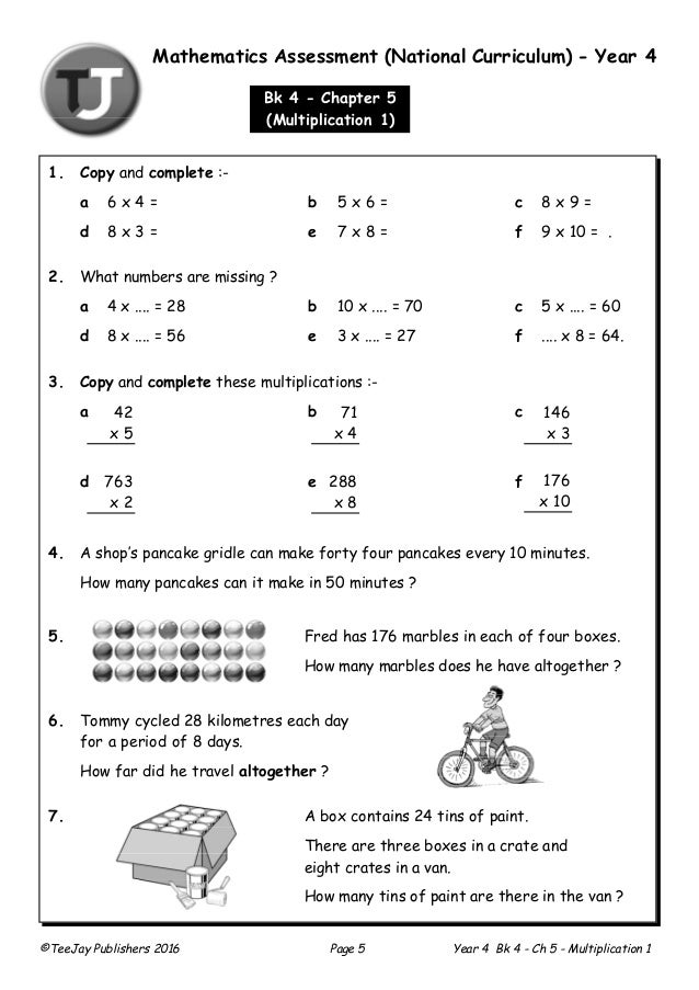 Australian Year 4 Assessment Sample