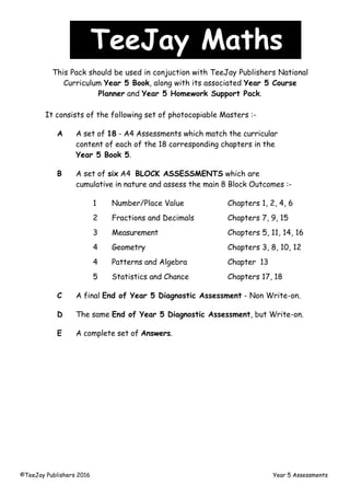 Australian Year 5 Assessment Sample | PDF