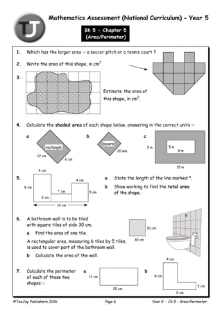 Australian Year 5 Assessment Sample | PDF