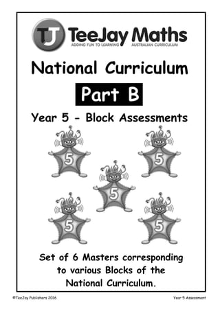 Australian Year 5 Assessment Sample | PDF