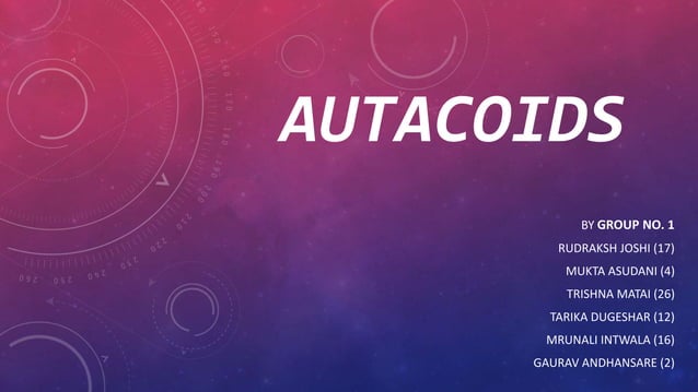 Autacoids | PPTX