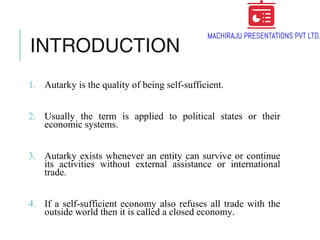 Autarky : Proponents, Opponents & Examples | PPT